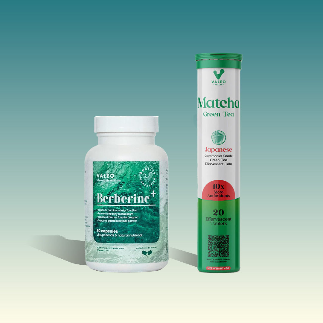 Buy Valeo Berberine+ 90 Capsules & Valeo Japanese Matcha Green Tea 20 ...